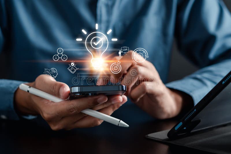 Quick Tips for Smart Creative. Light Bulb and Idea, Working Creativity ...