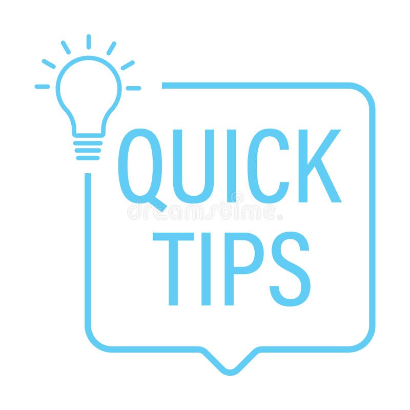 Quick Tips Speech Bubble with Bulb Icon Vector Interesting Facts ...