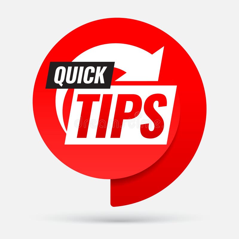 Quick Tips. Symbol or Emblem Stock Vector - Illustration of helpful ...