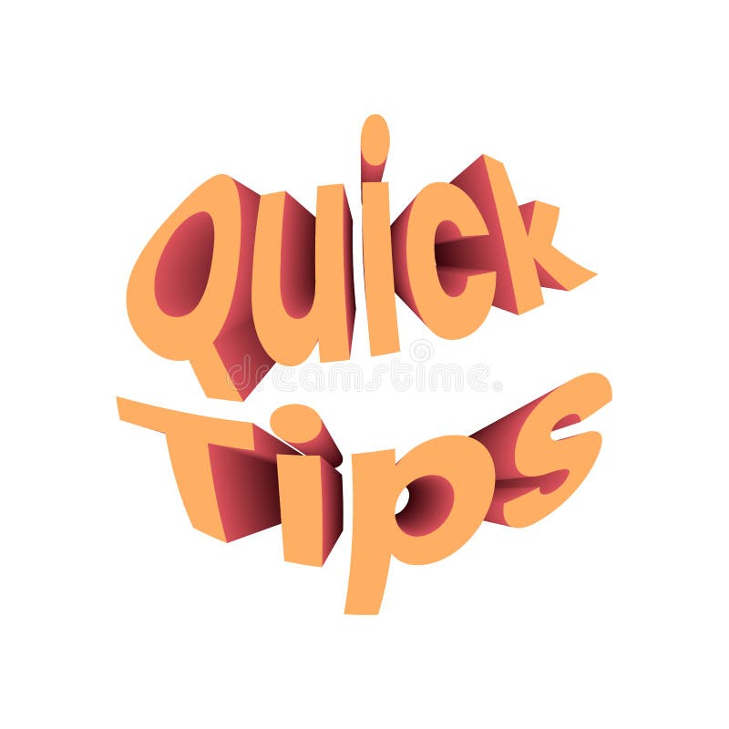 Quick Tips Text. Retro Style Design Typography. Stock Vector ...