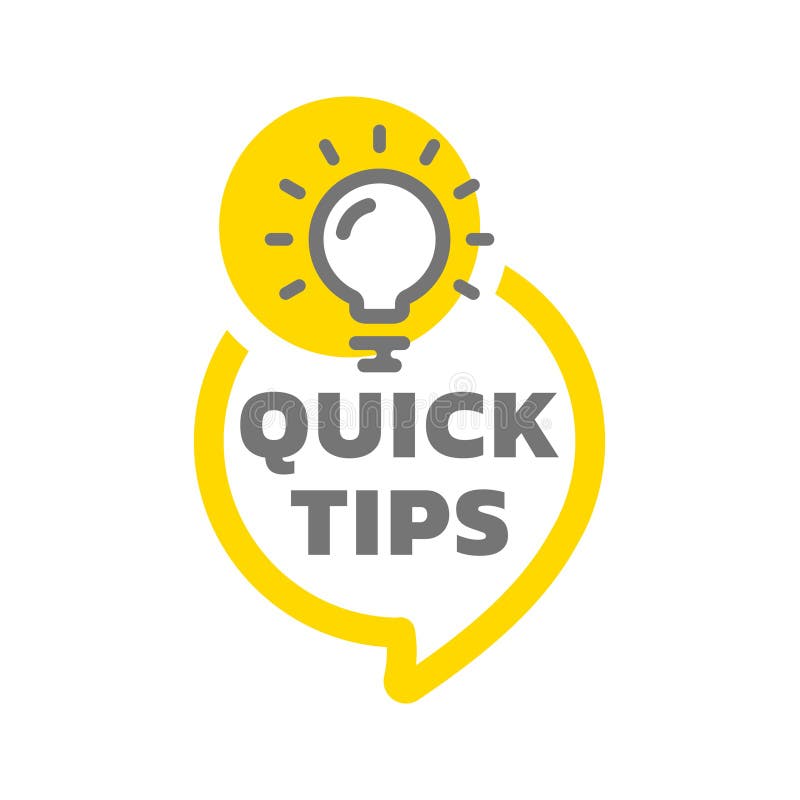 Quick tips vector bubble stock vector. Illustration of information ...