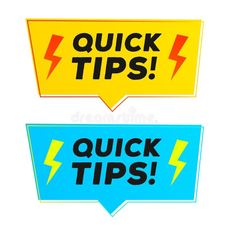 Quick Tips Vector Sticker Set Modern Style Stock Vector - Illustration ...