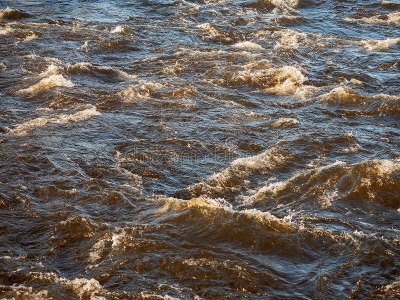 Quick Water Flow in a River, Nature Background. Selective Focus Stock ...