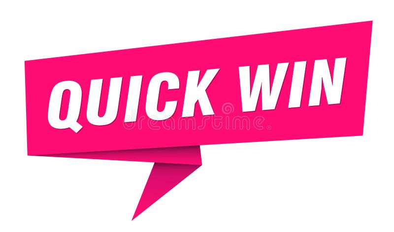 Quick Win Banner. Quick Win Speech Bubble, Label, Sticker, Sign ...