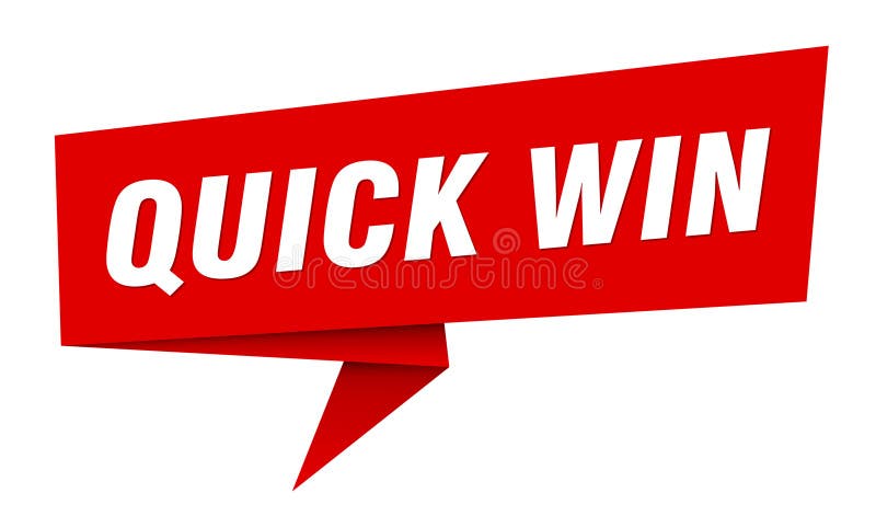 Quick Win Banner. Quick Win Speech Bubble, Label, Sticker, Sign ...