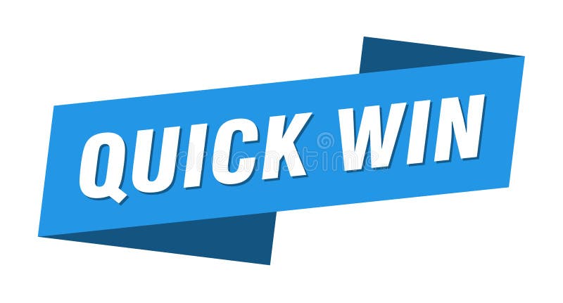 Quick Win Banner Template. Quick Win Ribbon Label Stock Vector ...