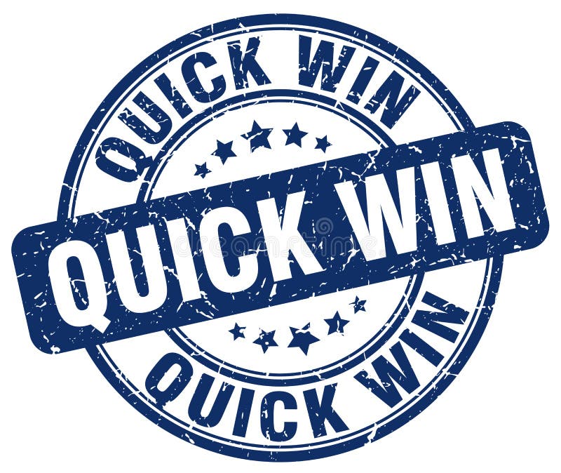 Quick win blue stamp stock vector. Illustration of circle - 119334593