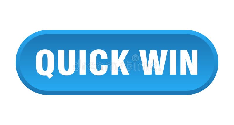 Quick Win Button. Quick Win Sign. Key. Push Button Stock Vector ...