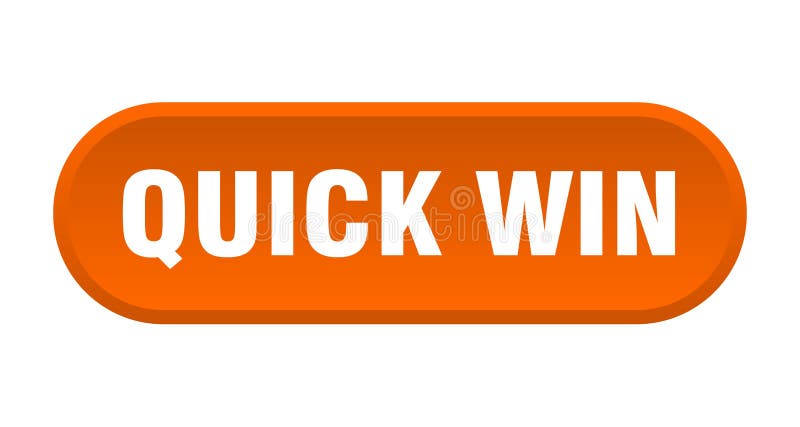 Quick win button stock vector. Illustration of stamp - 196848116