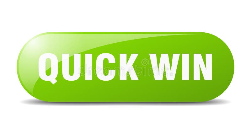 Quick Win Button. Quick Win Sign. Key. Push Button Stock Vector ...