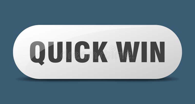 Quick Win Button. Quick Win Sign. Key. Push Button Stock Vector ...