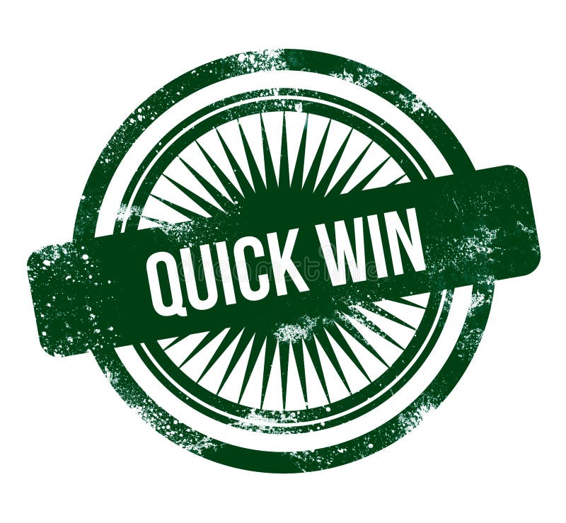 Quick Win - Green Grunge Stamp Stock Illustration - Illustration of ...