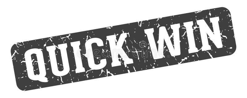 Quick Win Rectangular Sign. Quick Win Stamp Stock Vector - Illustration ...