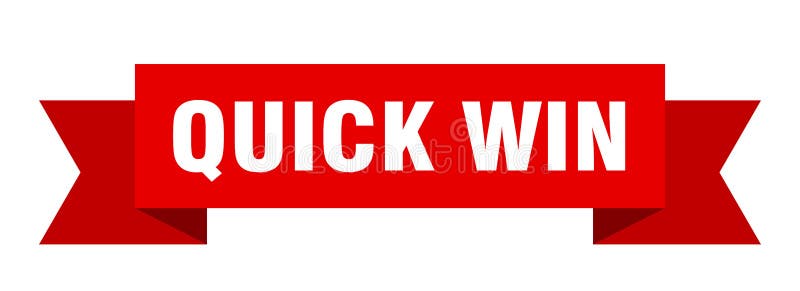 Quick win ribbon. stock vector. Illustration of template - 191270856