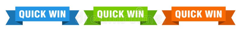 Quick Win Ribbon. Quick Win Isolated Paper Sign. Banner Stock Vector ...