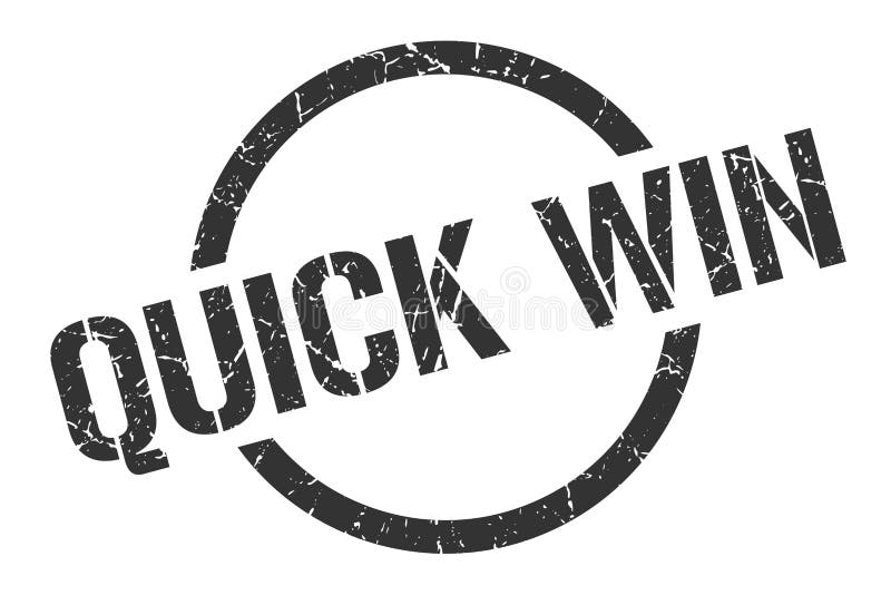 Quick win stamp stock vector. Illustration of template - 137023336