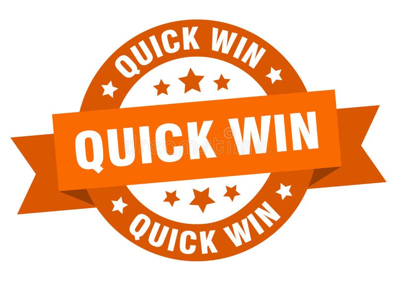 Quick Win Ribbon. Quick Win Isolated Paper Sign. Banner Stock Vector ...