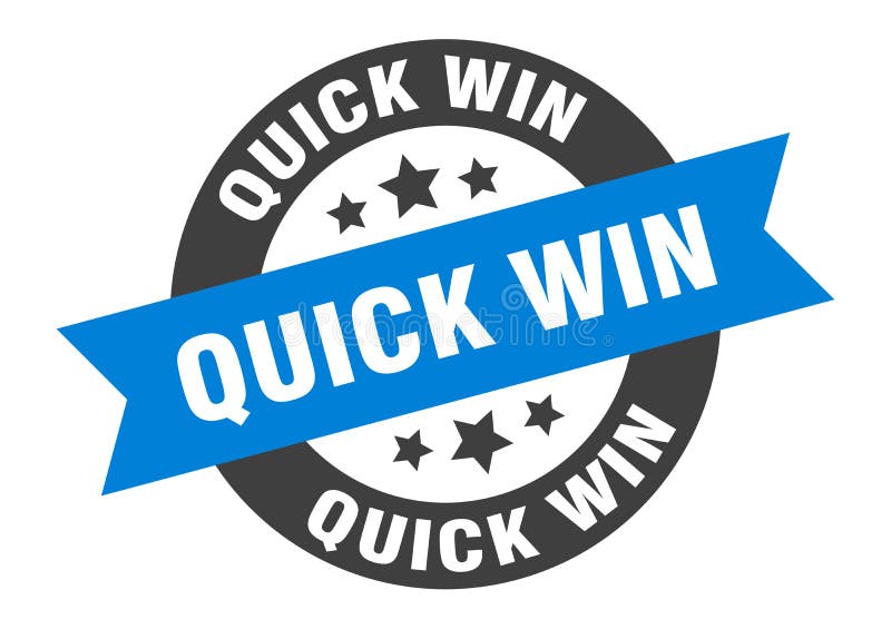 Quick Win Sticker. Quick Win Sign Set Stock Vector - Illustration of ...