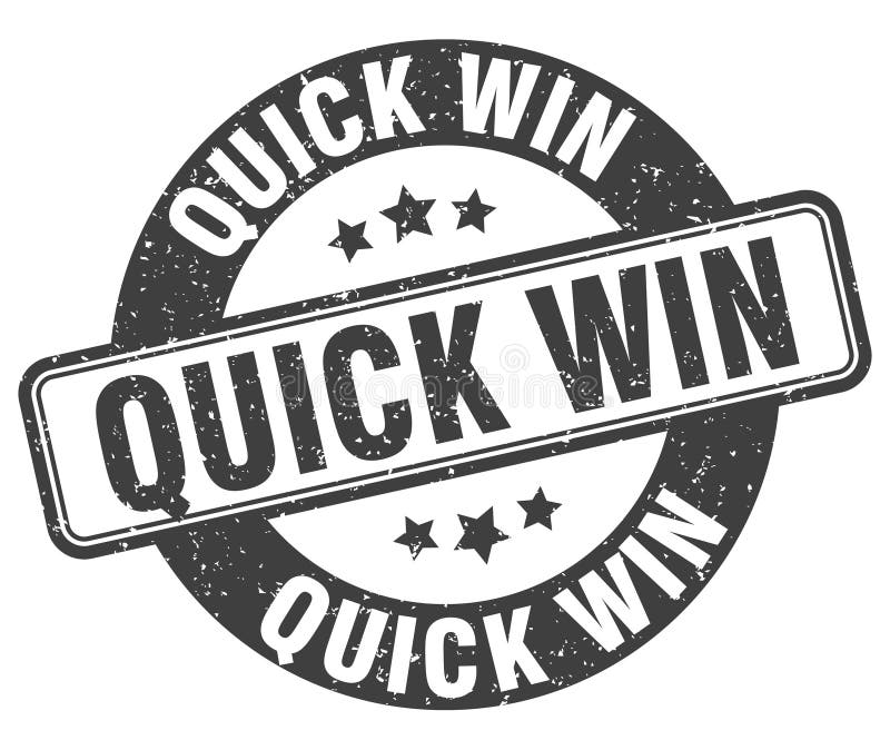 Quick Win Stamp. Quick Win Label. Round Grunge Sign Stock Vector ...