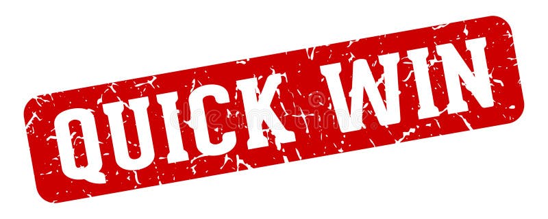 Quick Win Rectangular Sign. Quick Win Stamp Stock Vector - Illustration ...