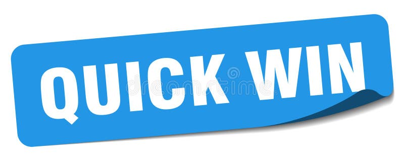 Quick Win Sticker. Quick Win Label Stock Vector - Illustration of label ...