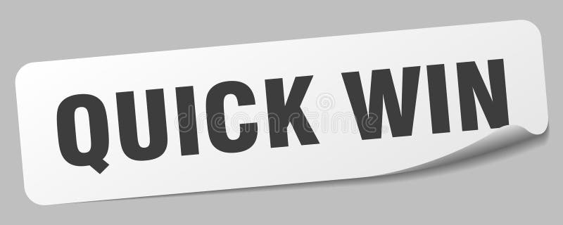 Quick Win Sticker. Quick Win Label Stock Vector - Illustration of white ...
