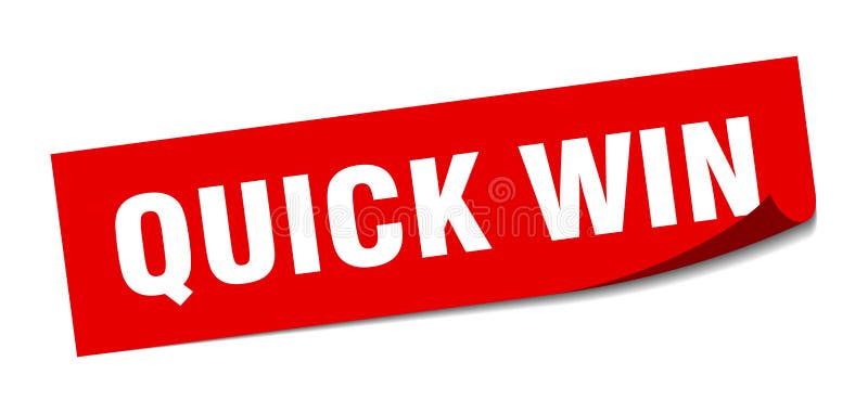 Quick Win Sticker. Quick Win Square Sign Stock Vector - Illustration of ...