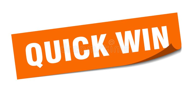 Quick Win Sticker. Quick Win Square Sign Stock Vector - Illustration of ...
