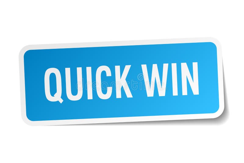 Quick Win Sticker. Quick Win Square Sign Stock Vector - Illustration of ...