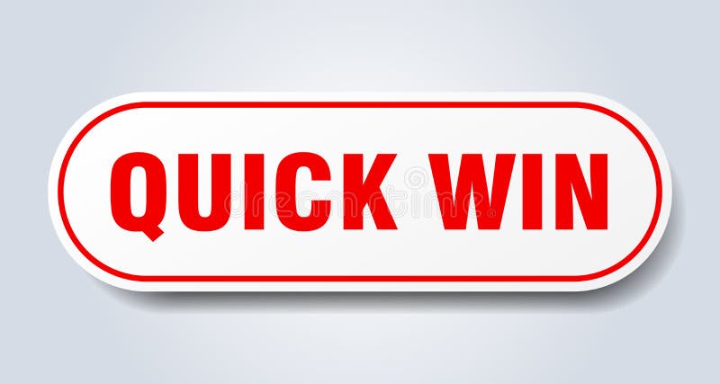 Quick Win Sticker. Quick Win Square Sign Stock Vector - Illustration of ...