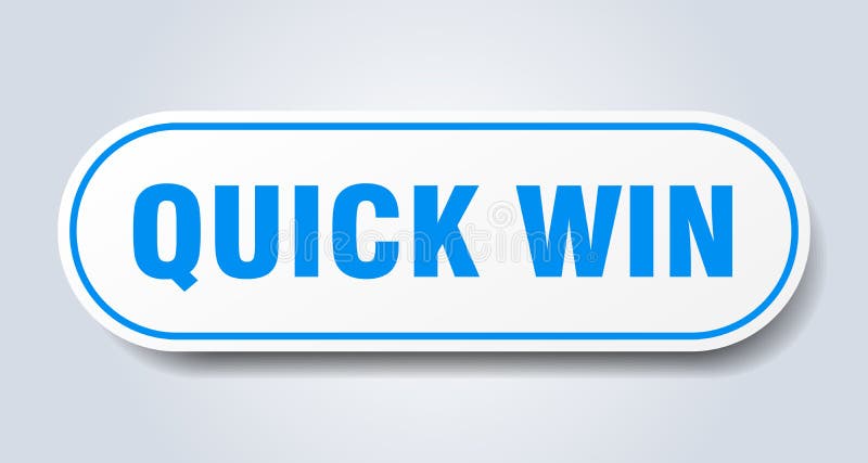 Quick Win Sticker. Quick Win Square Sign Stock Vector - Illustration of ...