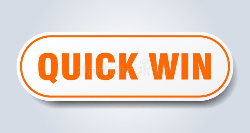 Quick Win Sticker. Quick Win Sign Set Stock Vector - Illustration of ...