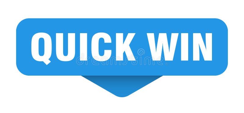 Quick Win Sticker. Quick Win Sign on Transparent Background Stock ...