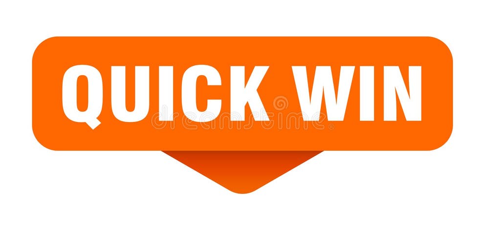 Quick Win Sticker. Quick Win Sign on Transparent Background Stock ...