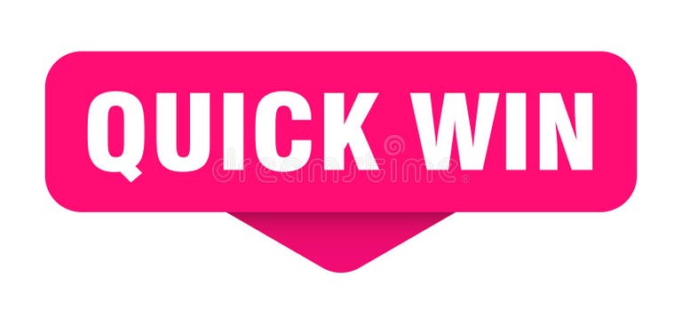 Quick Win Sticker. Quick Win Sign on Transparent Background Stock ...