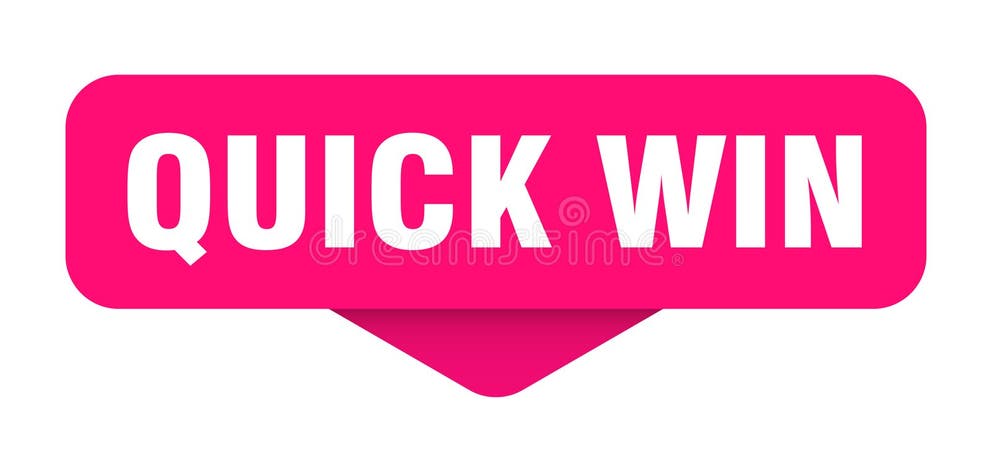 Quick Win Sticker. Quick Win Sign on Transparent Background Stock ...