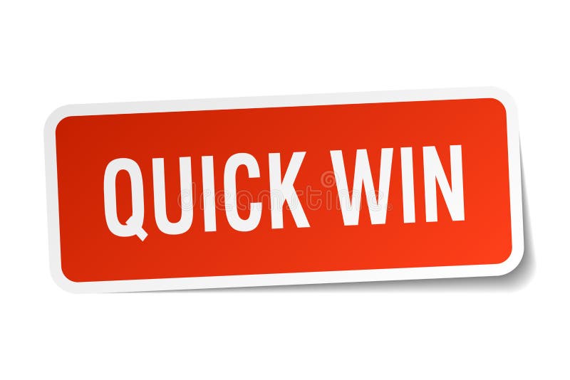 Quick Win Sticker. Quick Win Sign Set Stock Vector - Illustration of ...