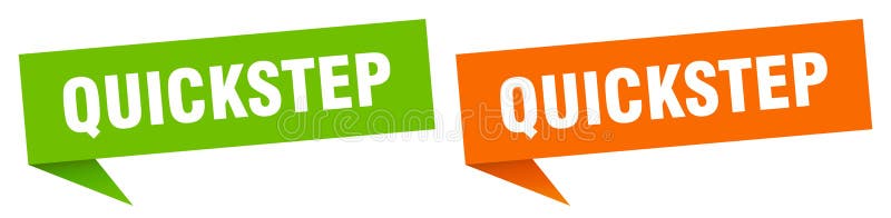 Quickstep Banner. Quickstep Speech Bubble Label Set Stock Vector ...