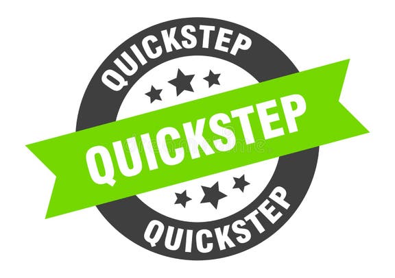 Quickstep Sign. Quickstep Round Ribbon Sticker Stock Vector ...