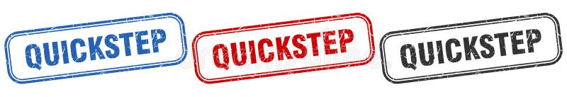 Quickstep Square Isolated Sign Set. Quickstep Stamp Stock Vector ...