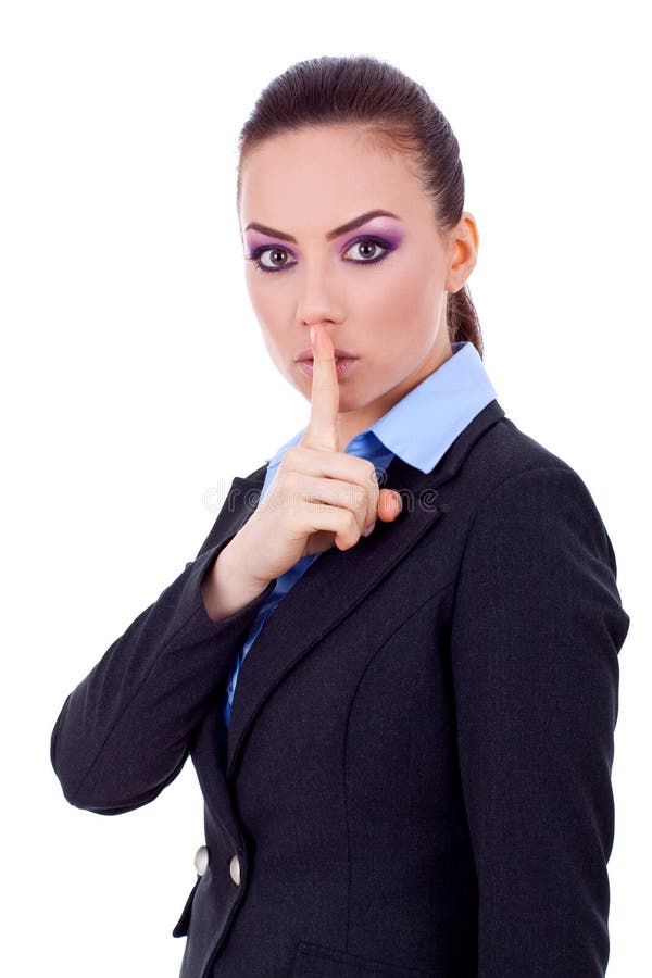 Quiet! stock image. Image of caucasian, lips, person - 18360319