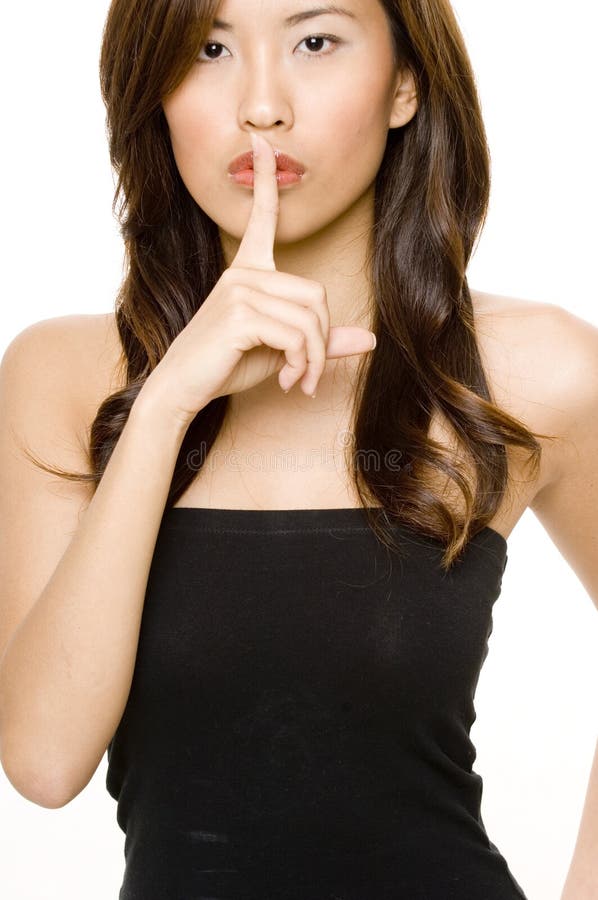 Finger on Lips stock photo. Image of skin, silence, studio - 595612