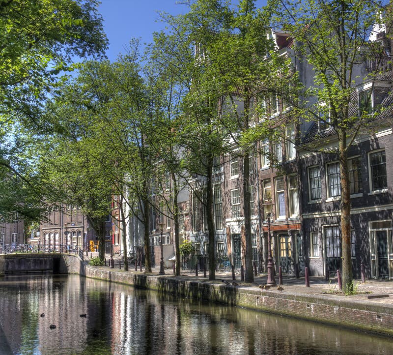Quiet Amsterdam Canal stock photo. Image of quiet, backstreet - 33814346