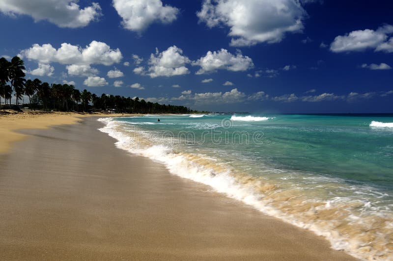 Quiet Beach stock image. Image of caribbean, repbulic - 50570753