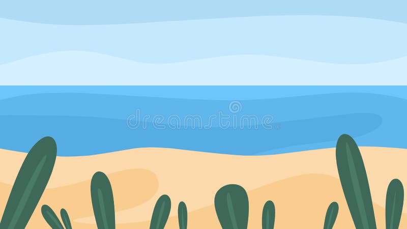 Simple Summer Beach Background Stock Vector - Illustration of paradise ...