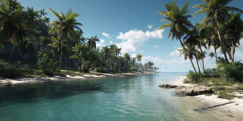 A Quiet Blue Lagoon with Gentle Waves Lapping for Tranquil, Ocean, and ...