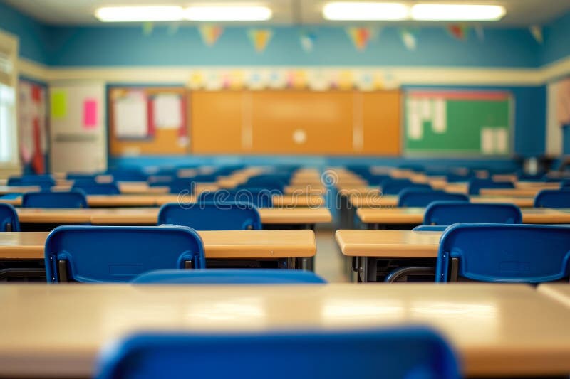 Quiet Classroom Setting with No Distractions. Stock Illustration ...