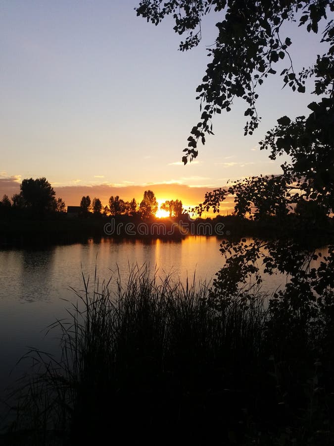 Quiet and Cozy Sunset. the Power of the Sun. Summer Morning. Stock ...