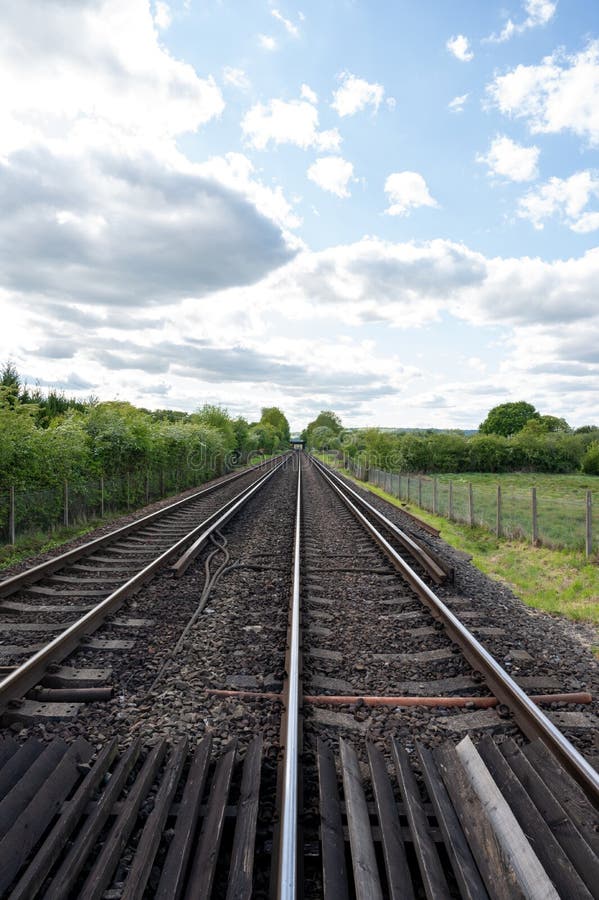 Double railroad track stock photo. Image of railway, sleepers - 8708110
