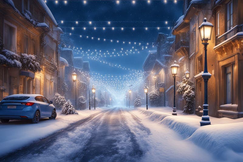 Quiet Evening Winter Landscape Stock Photo - Image of scenery ...